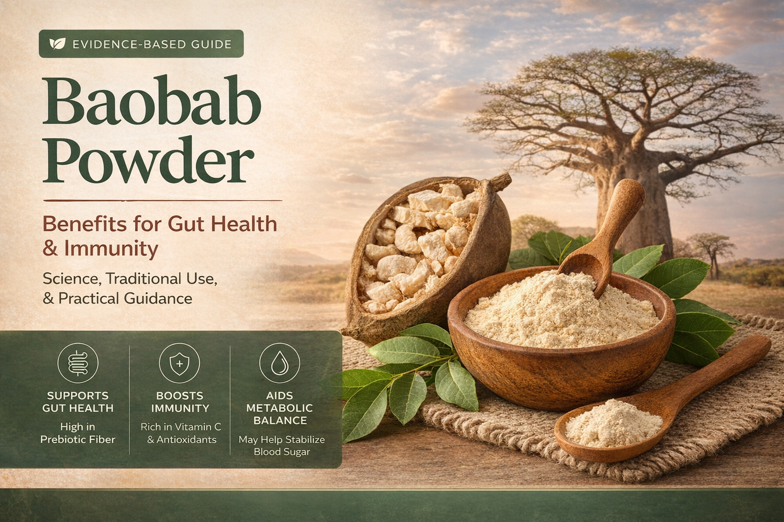 Baobab Powder Benefits for Gut Health & Immunity – Evidence-Based Guide ...